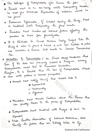Vtu research methodology handwritten notes(16phdrm) for PG and PhD by ...