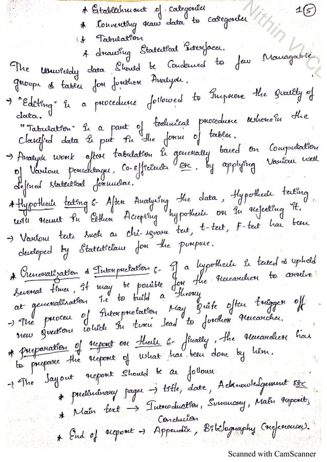 Vtu research methodology handwritten notes(16phdrm) for PG and PhD by ...
