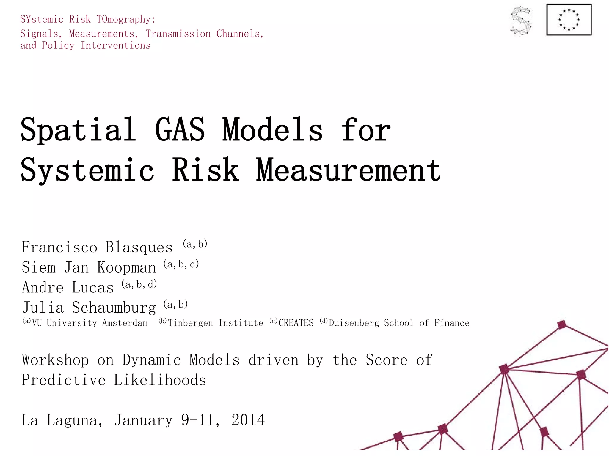 Spatial GAS Models for Systemic Risk Measurement - Blasques F., Koopman ...