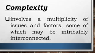 Volatility, Uncertainty, Complexity and Ambiguity | PPTX