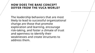 VUCA & BANI- lec. 2.pptx for leardership skills | PPTX
