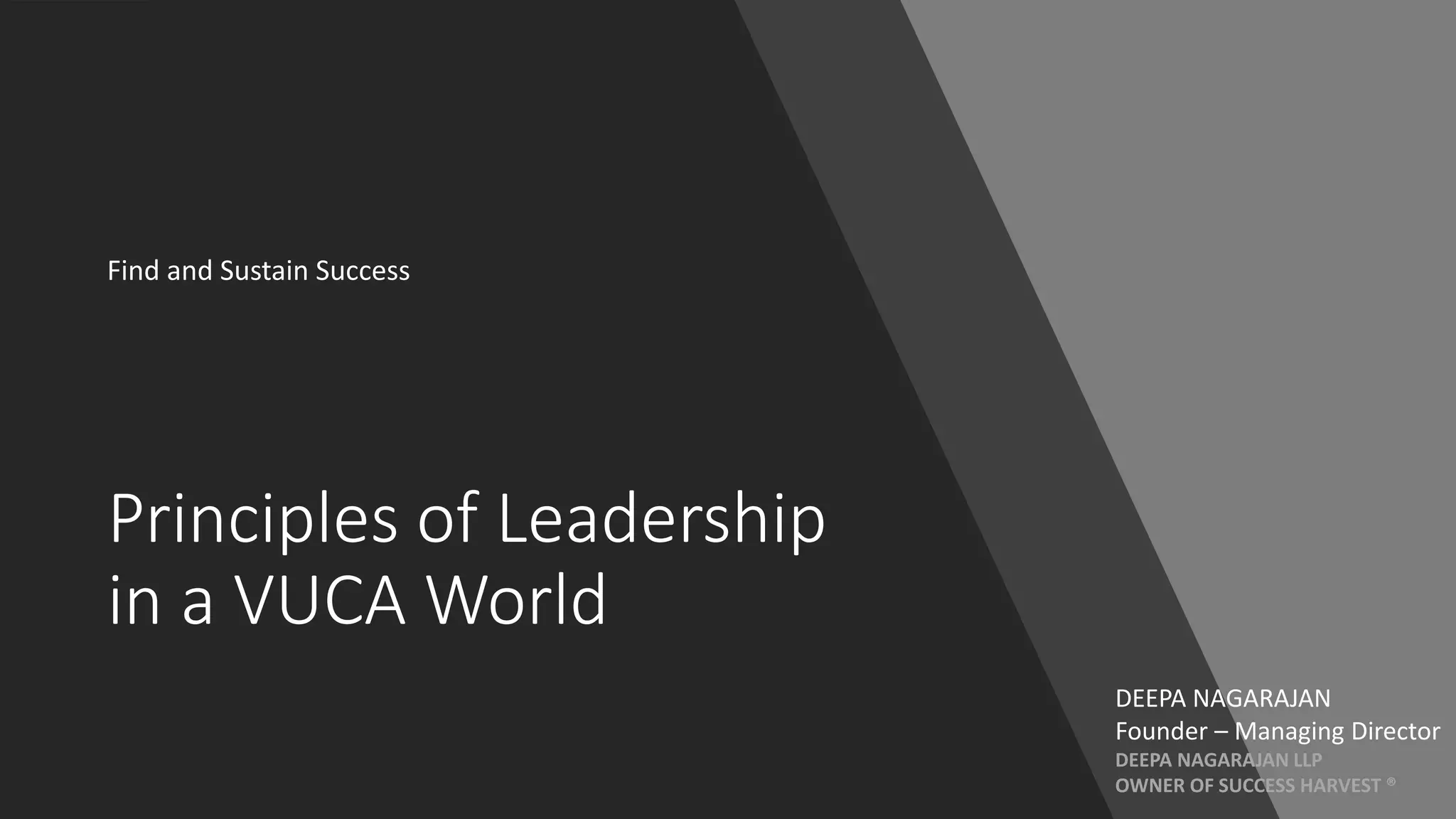 Principles of Leadership for the VUCA World | PDF