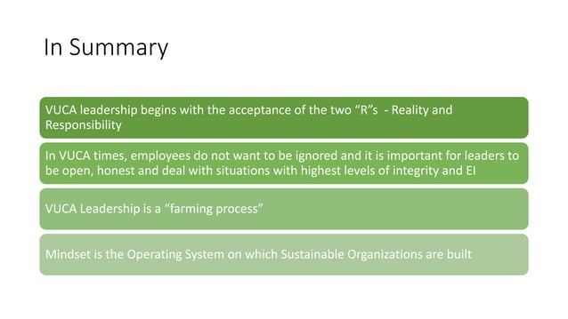 Principles of Leadership for the VUCA World | PDF | Business | Business ...