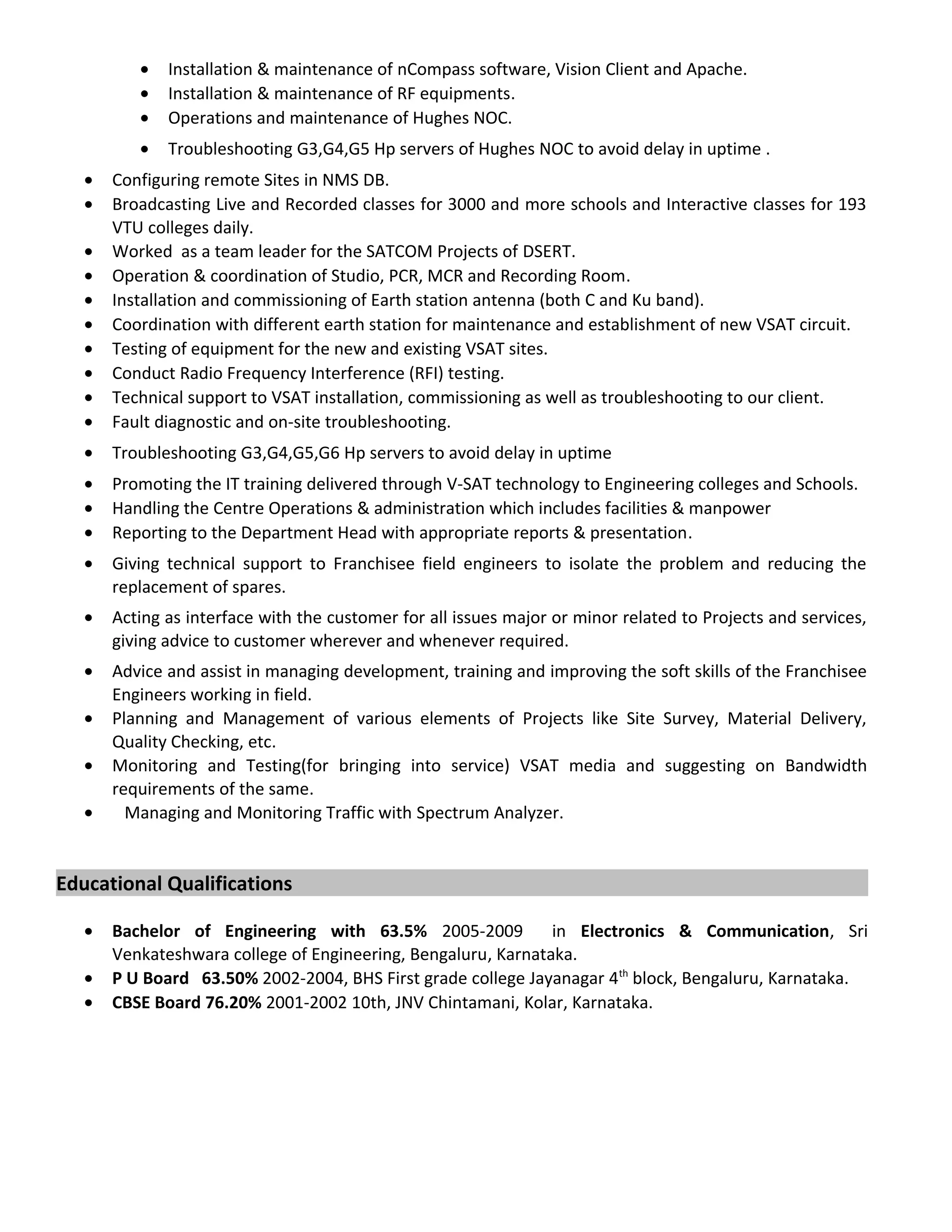 V uday kumar ( Sr Broadcast Engineer ) | DOC