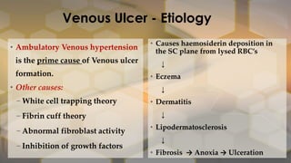 Venous Ulcer and Deep Vein Thrombosis - Causes & Management | PDF