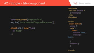Vue.js - zastosowanie i budowa komponentów | PPT