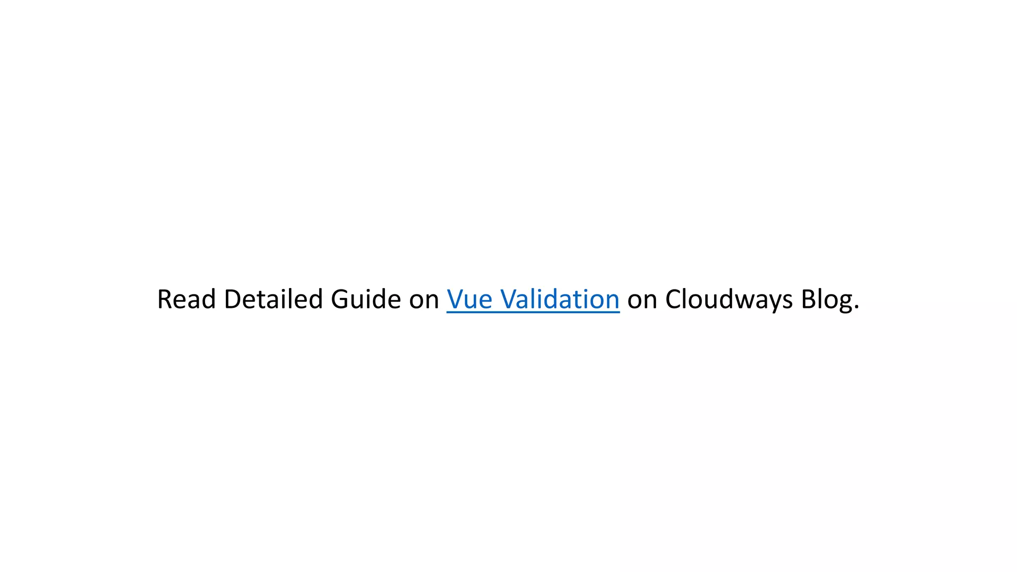Adding Vue Validation for Input Fields | PPT Adding Vue Validation for Input Fields | PPT