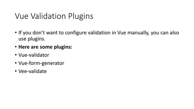 Adding Vue Validation for Input Fields | PPT Adding Vue Validation for Input Fields | PPT