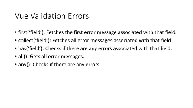 Adding Vue Validation for Input Fields | PPT Adding Vue Validation for Input Fields | PPT