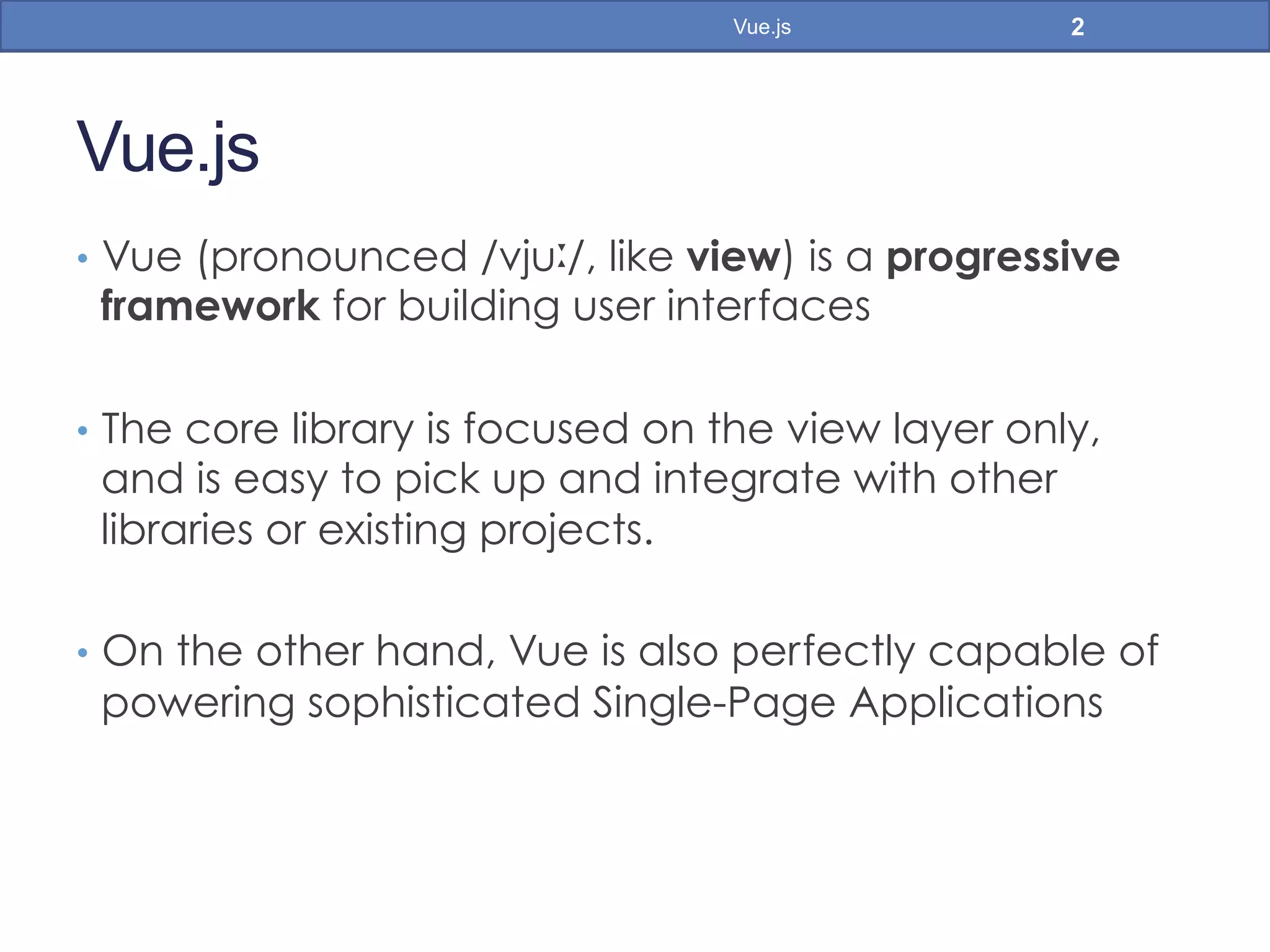 Vue.js | Web Development | Internet
