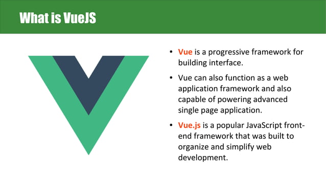 Web Development with VueJS : The Complete Guide | PPT