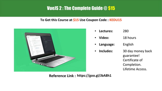 Web Development with VueJS : The Complete Guide | PPT