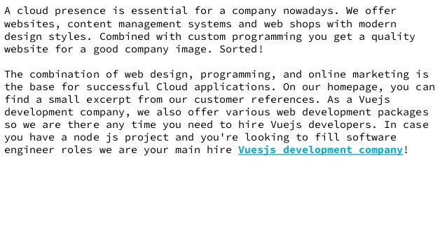 VueJS Web App Development Company | PPT