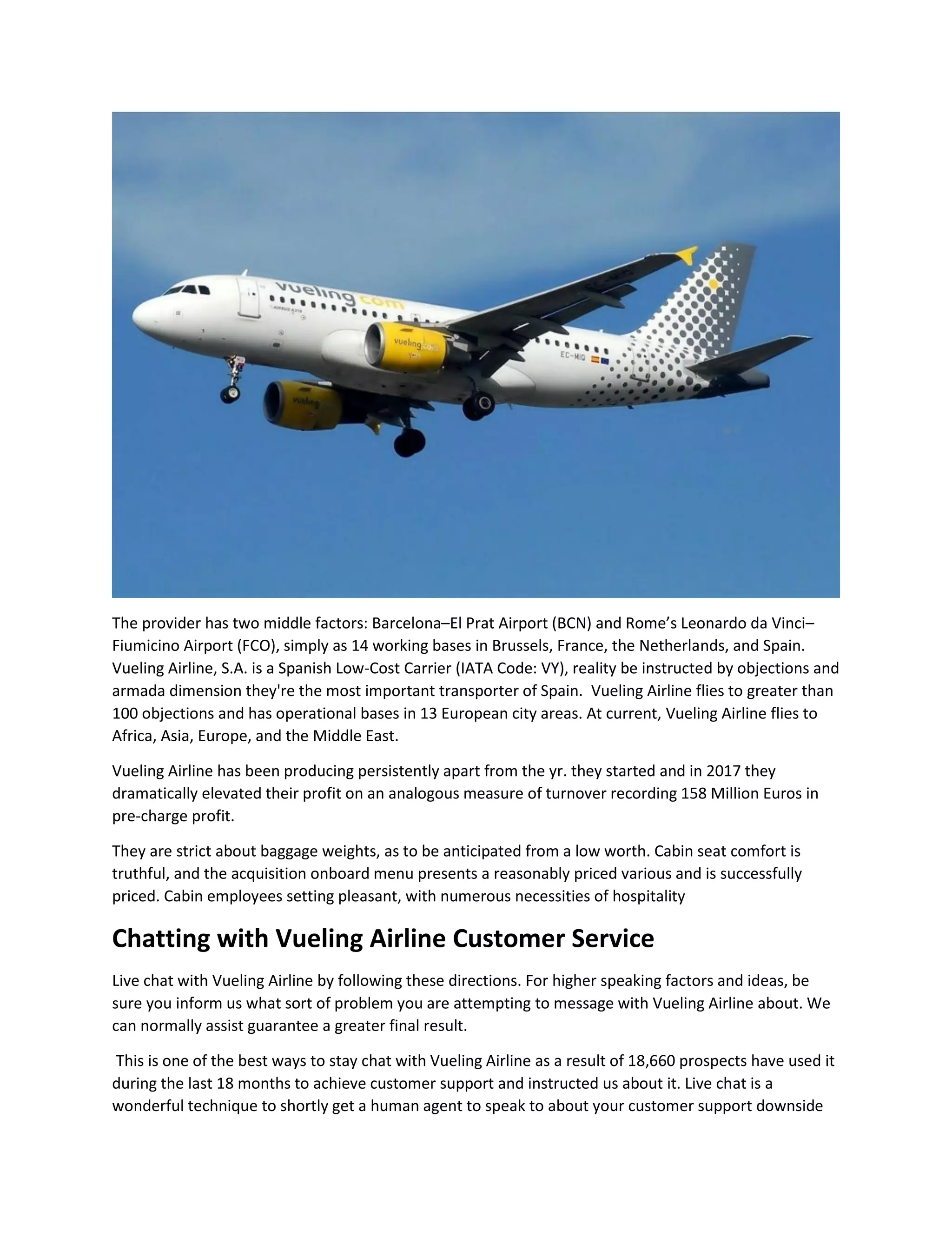 Vueling Airlines Flights | PDF