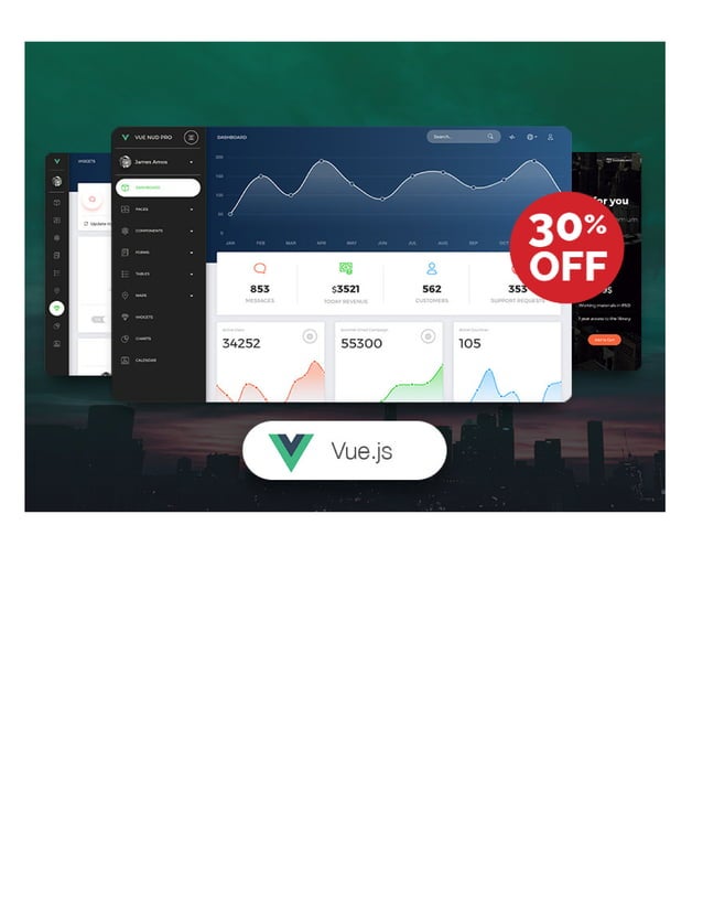 30% Off Vue Now UI Dashboard PRO Coupon Code | PDF