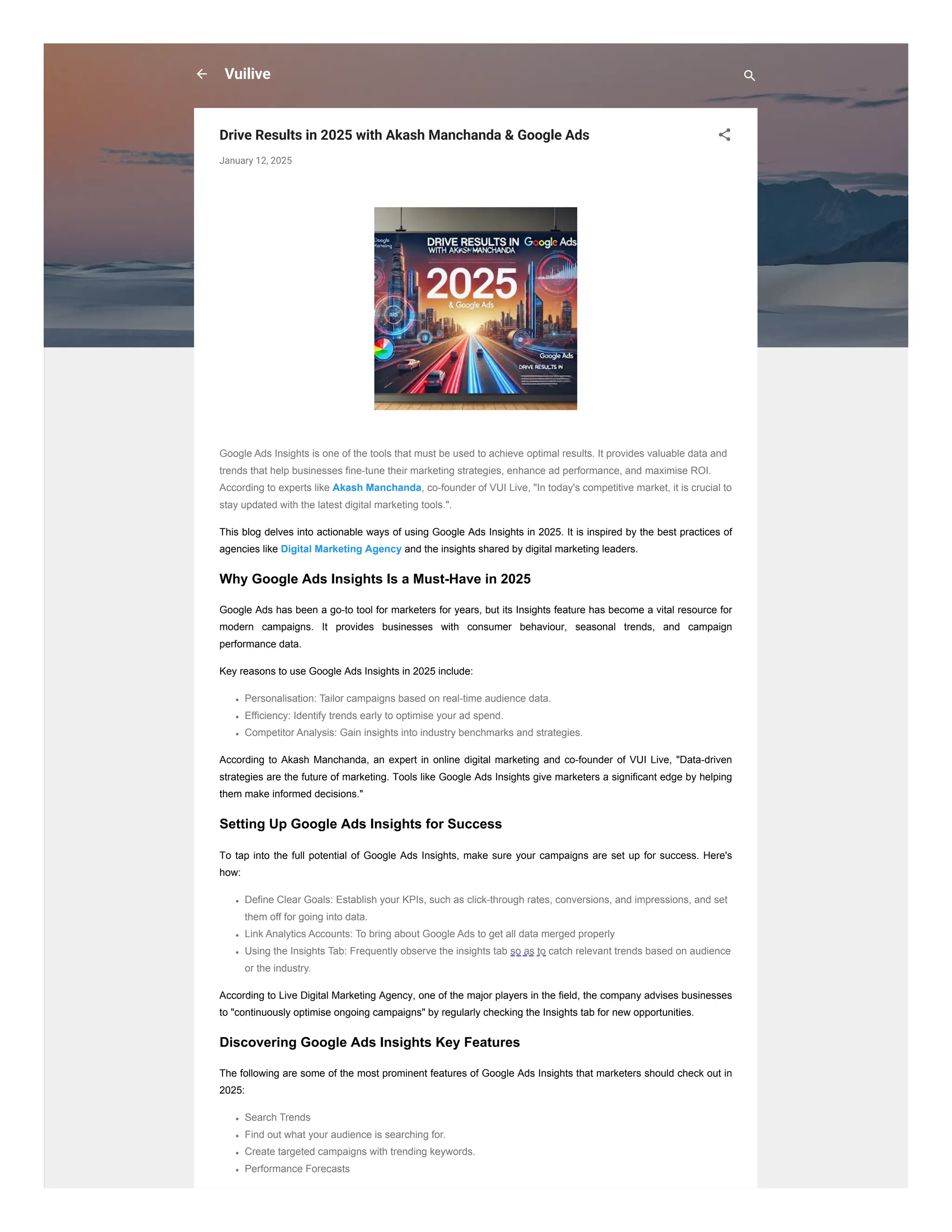 Drive Results in 2025 with Akash Manchanda & Google Ads | PDF