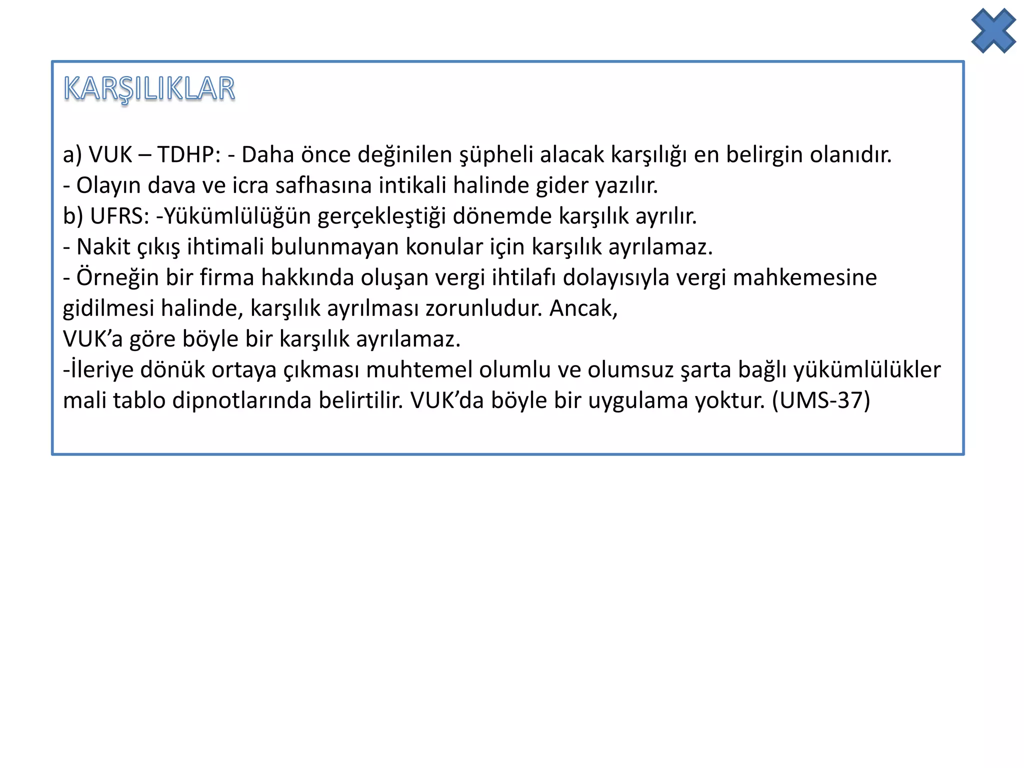 VUK - UFRS Karşılaştırması | PPSX