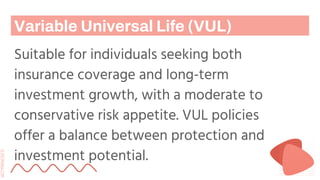 Variable universal life insurance and unit investment trust funds. | PPTX