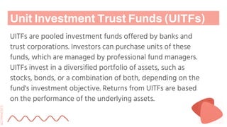 Variable universal life insurance and unit investment trust funds. | PPTX