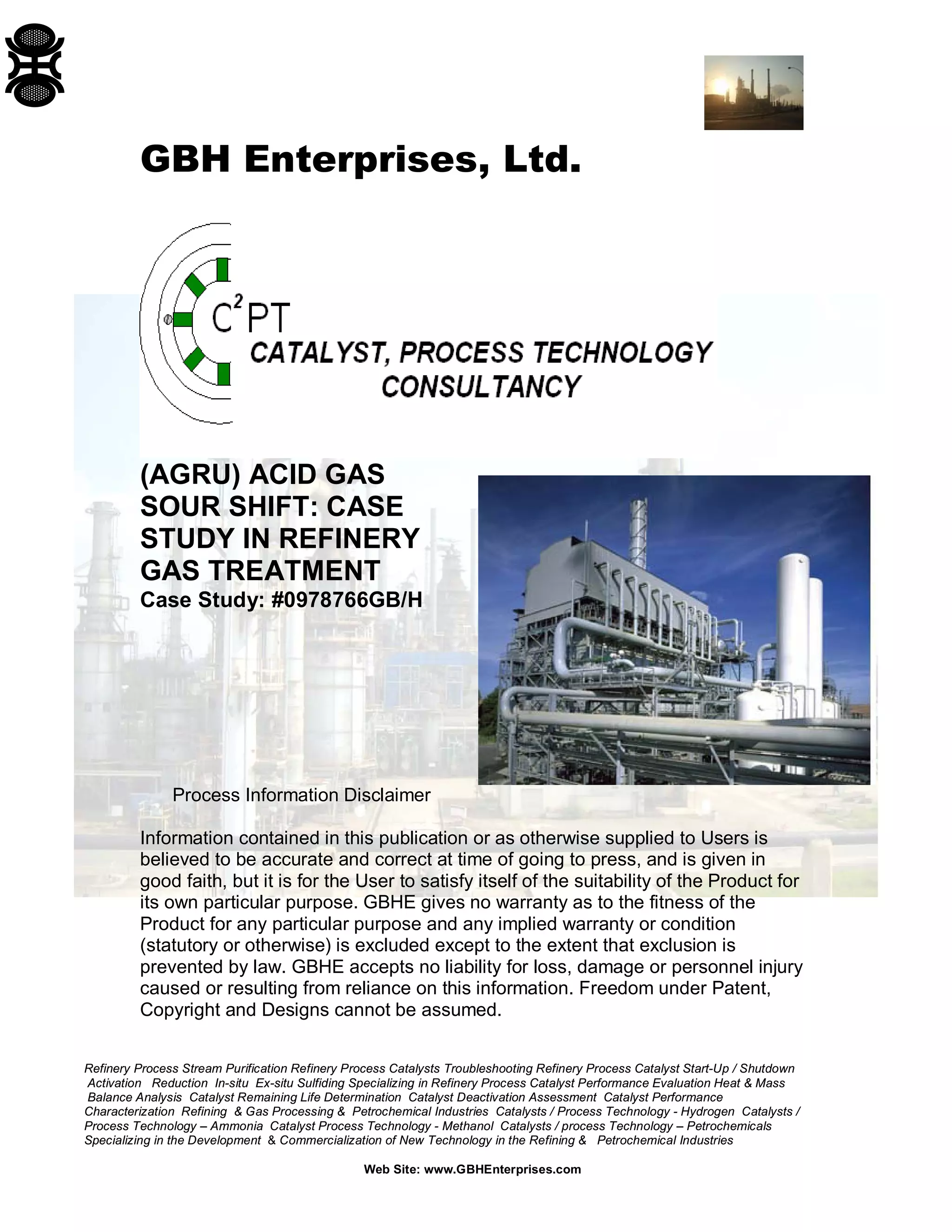 (AGRU) ACID GAS SOUR SHIFT: CASE STUDY IN REFINERY GAS TREATMENT | PDF