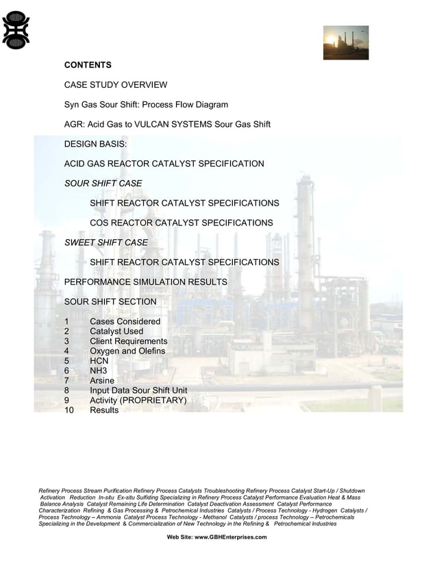 (AGRU) ACID GAS SOUR SHIFT: CASE STUDY IN REFINERY GAS TREATMENT | PDF ...