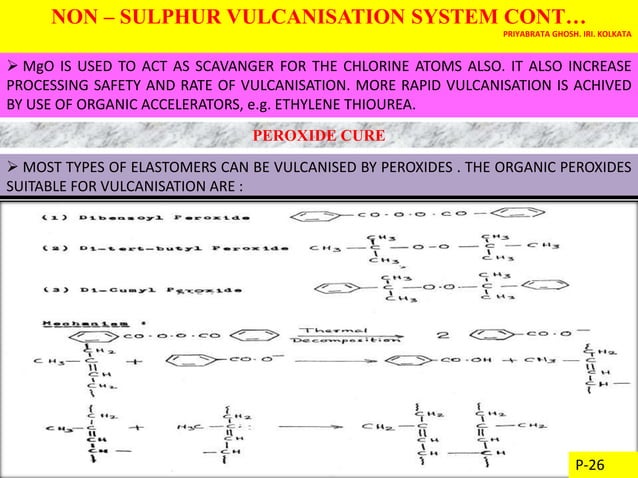 Vulcanisation, accelerators & curing system | PPTX