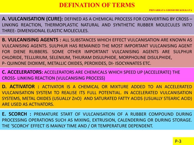Vulcanisation, accelerators & curing system | PPTX