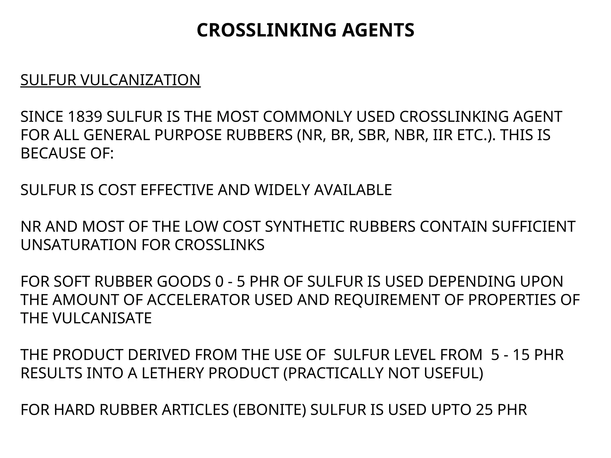 Rubber Curing and Impact of different Rubber Additives | PPT