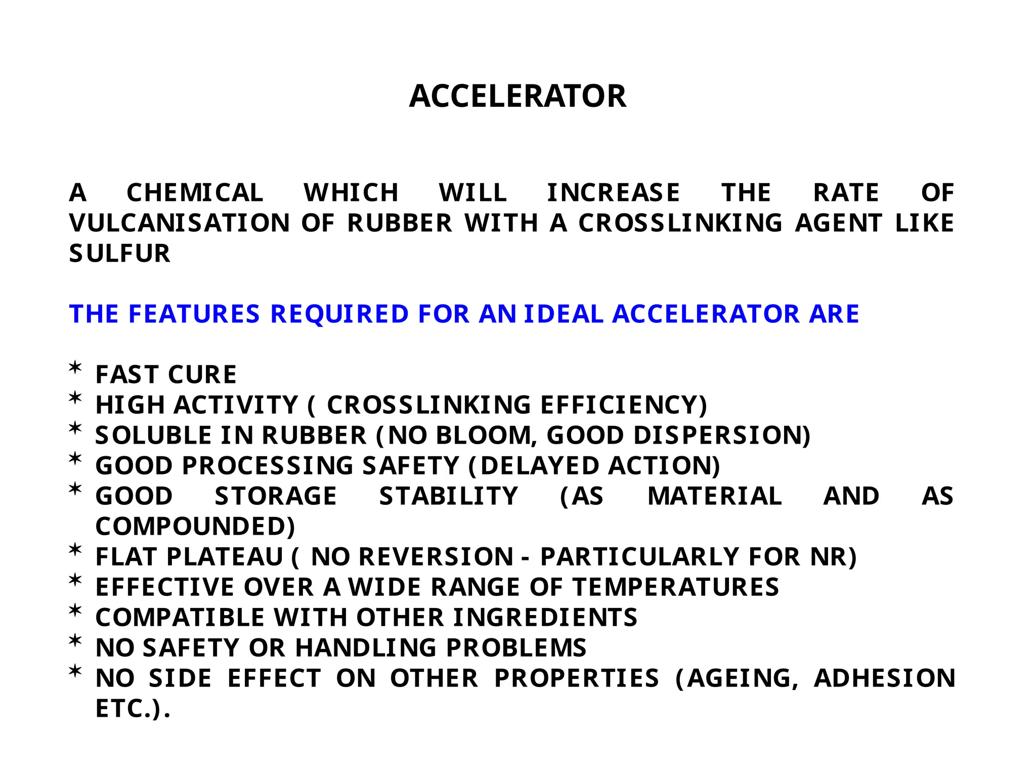 Rubber Curing and Impact of different Rubber Additives | PPT