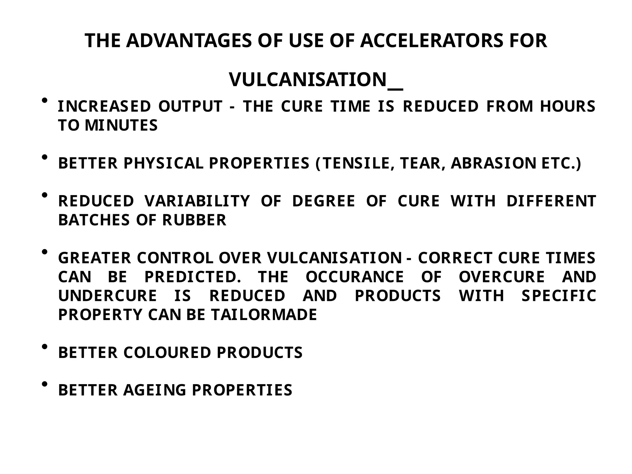 Rubber Curing and Impact of different Rubber Additives | PPT