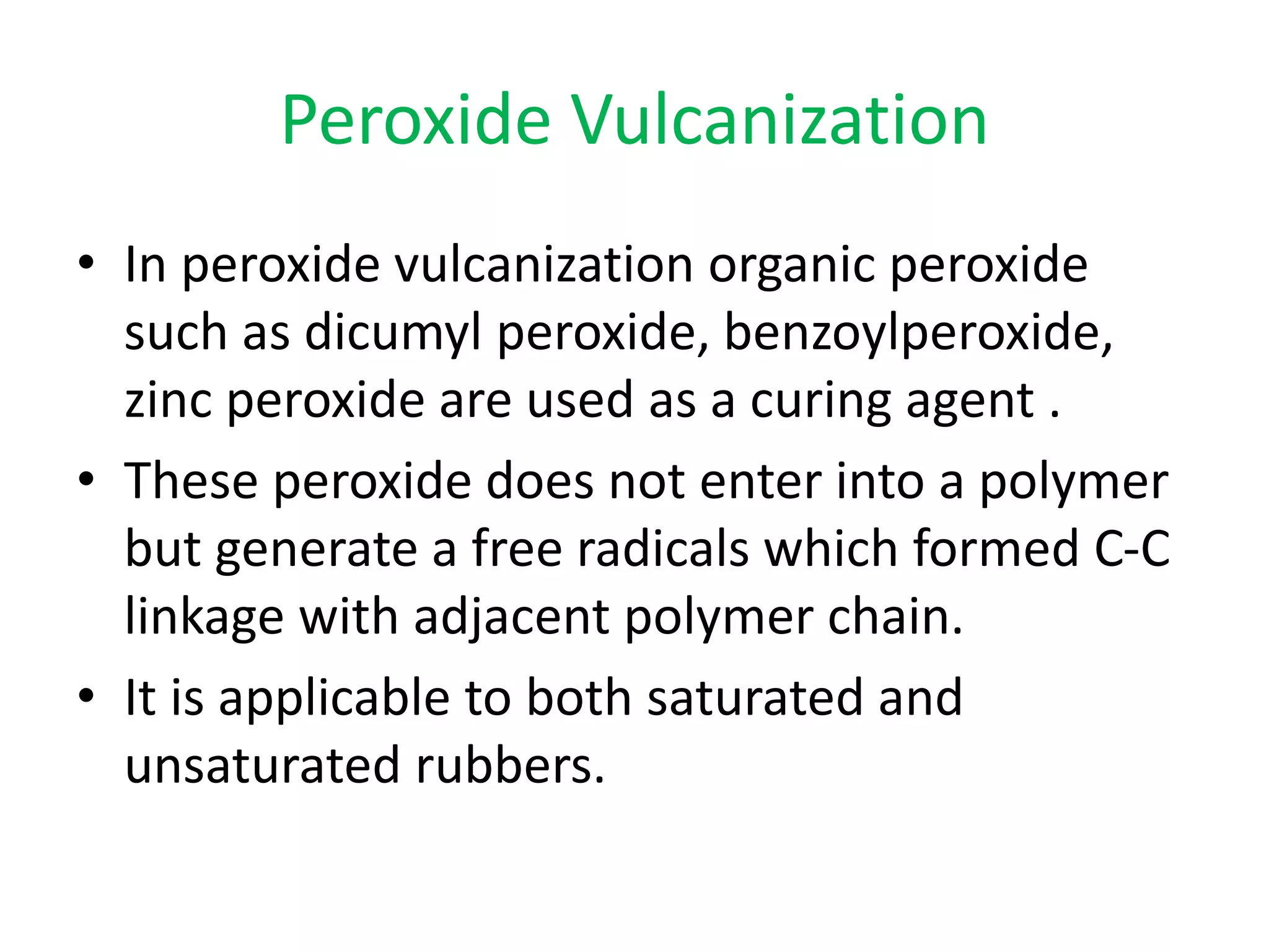 Vulcanization mechanism of natural rubber. | PPTX