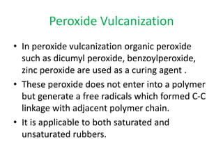 Vulcanization mechanism of natural rubber. | PPTX | Chemistry | Science