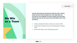 Vulcan's company values | PPT
