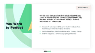 Vulcan's company values | PPT