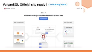 VulcanSQL- 如何快速把你的 Data Warehouse 變成 API | PPT