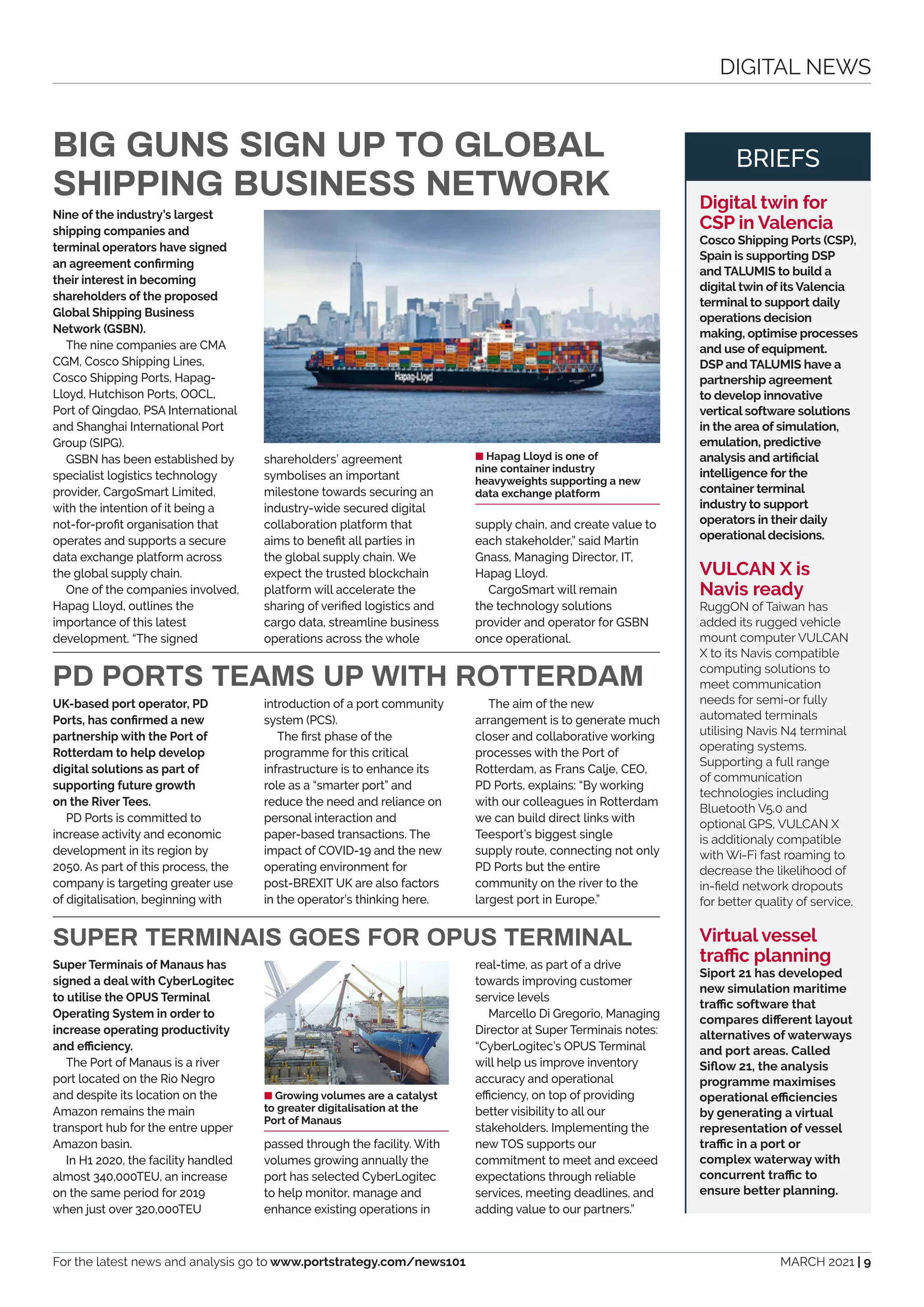 Vulcan x is navis ready on port strategy march 2021 page 9 news | PDF