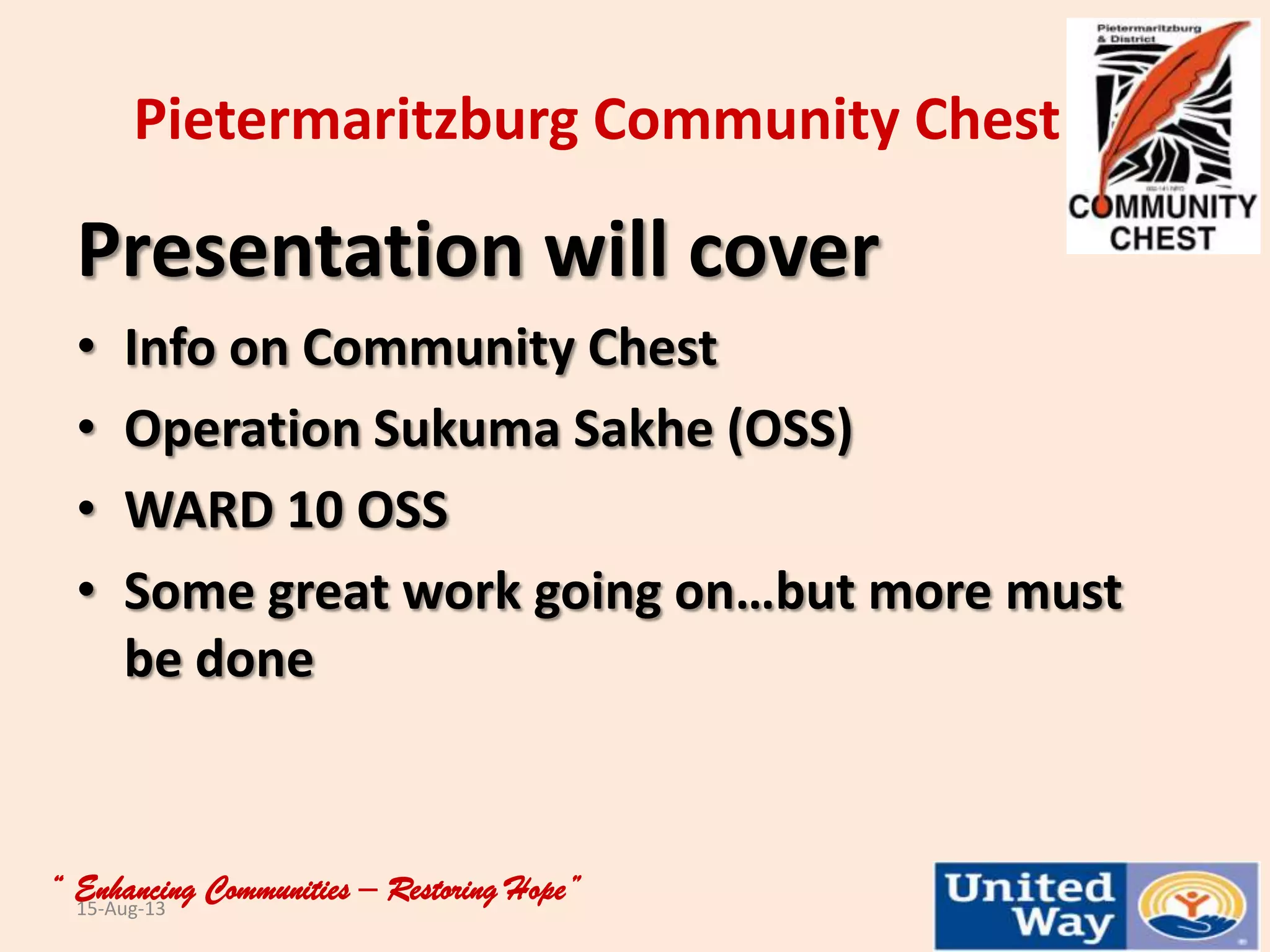 Profile of Community Chest | PPTX