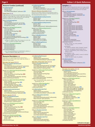 Vulkan 1.0 Quick Reference | PDF