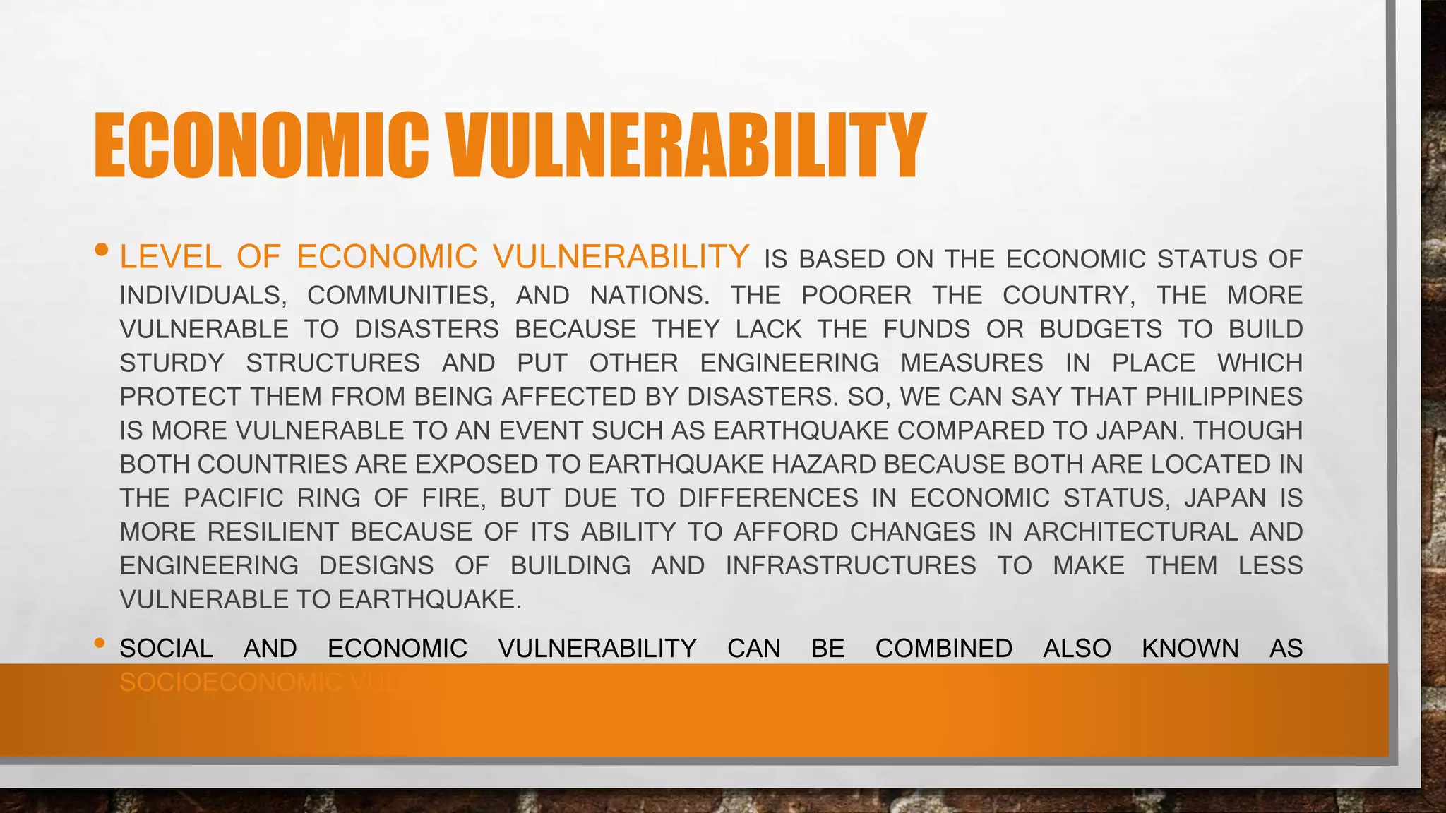 Vulnerabilities of Different Elements Exposed to Hazards.pptx