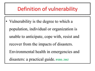 Vulnerable People Definition