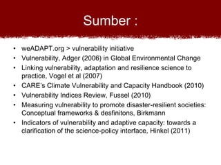 Analisa kerentana sosial- hugungan antara kemishan, mata pencaharian dan iklim | PPT