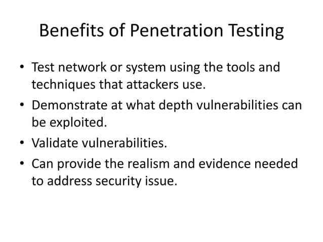 Vulnerability assessment and penetration testing | PPTX
