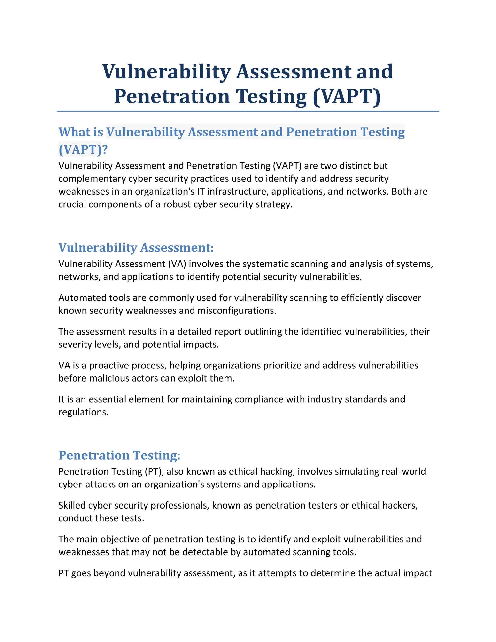 Vulnerability Assessment and Penetration Testing (VAPT).pdf
