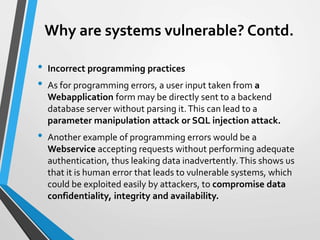 Vulnerability assessment & Penetration testing Basics | PPTX ...