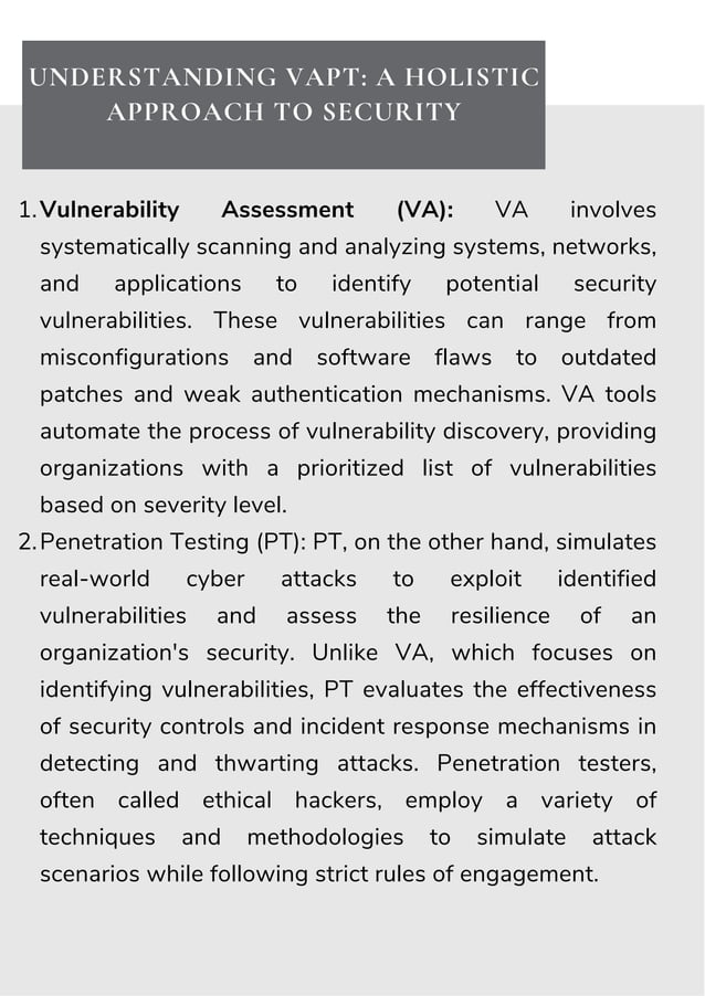 Vulnerability Assessment And Penetration Testing Vapt Pdf
