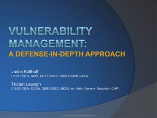 Vulnerability Management | PPTX | Information and Network Security ...