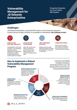 How to Implement a Robust JDE Vulnerability Management Program | PDF