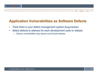 Vulnerability Management In An Application Security World | PPT