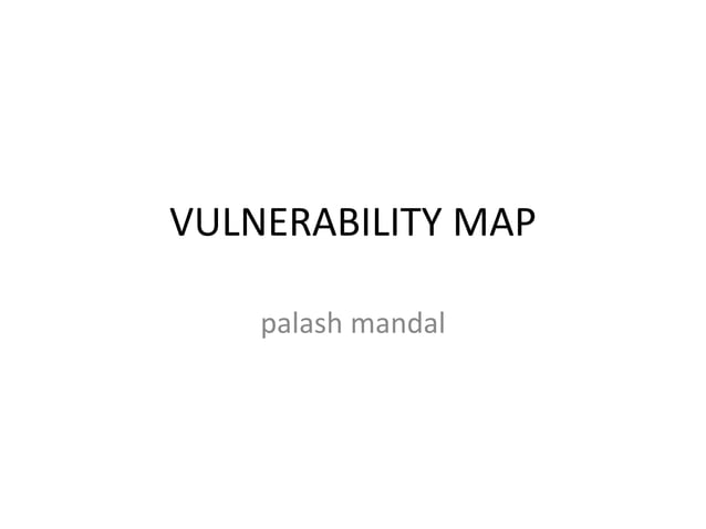Vulnerability map | PPT