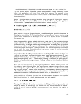 Vulnerability scanners a proactive approach to assess web application security | PDF ...